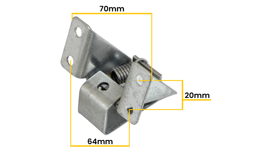 Spring Loaded Bottom Latch - Helps Open Retractable Doors