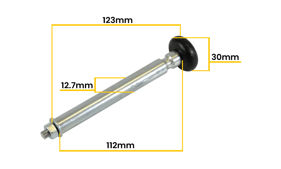 Cardale Mk2 Roller Spindles - For Side Spring Drum Doors