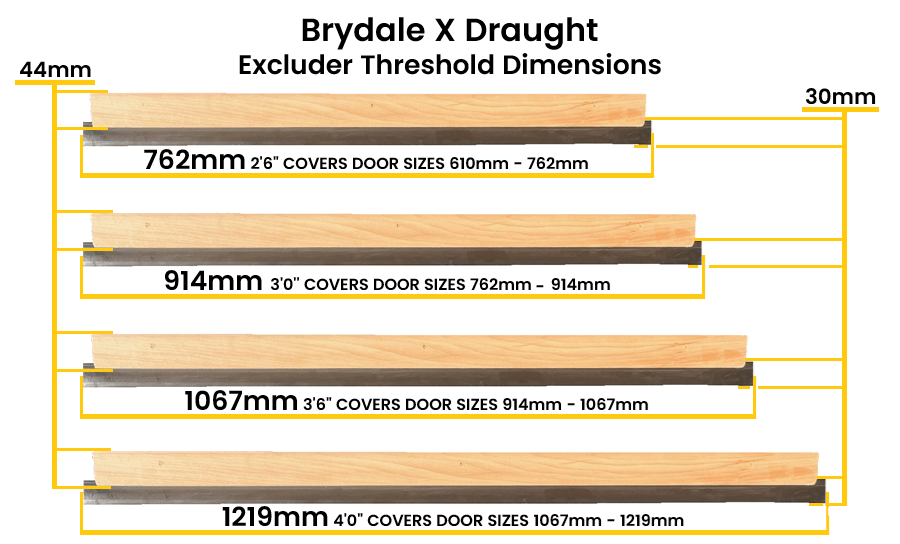 Brydale X Draught Excluder Threshold - Stops Rain & Wind