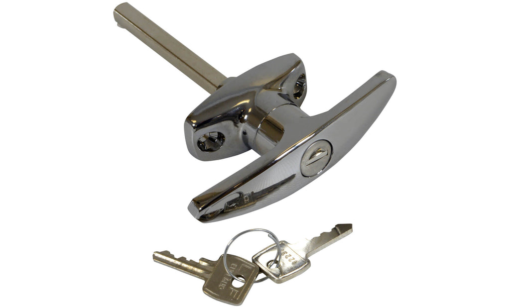 Universal Chrome T-Handle - For Older Garage Doors